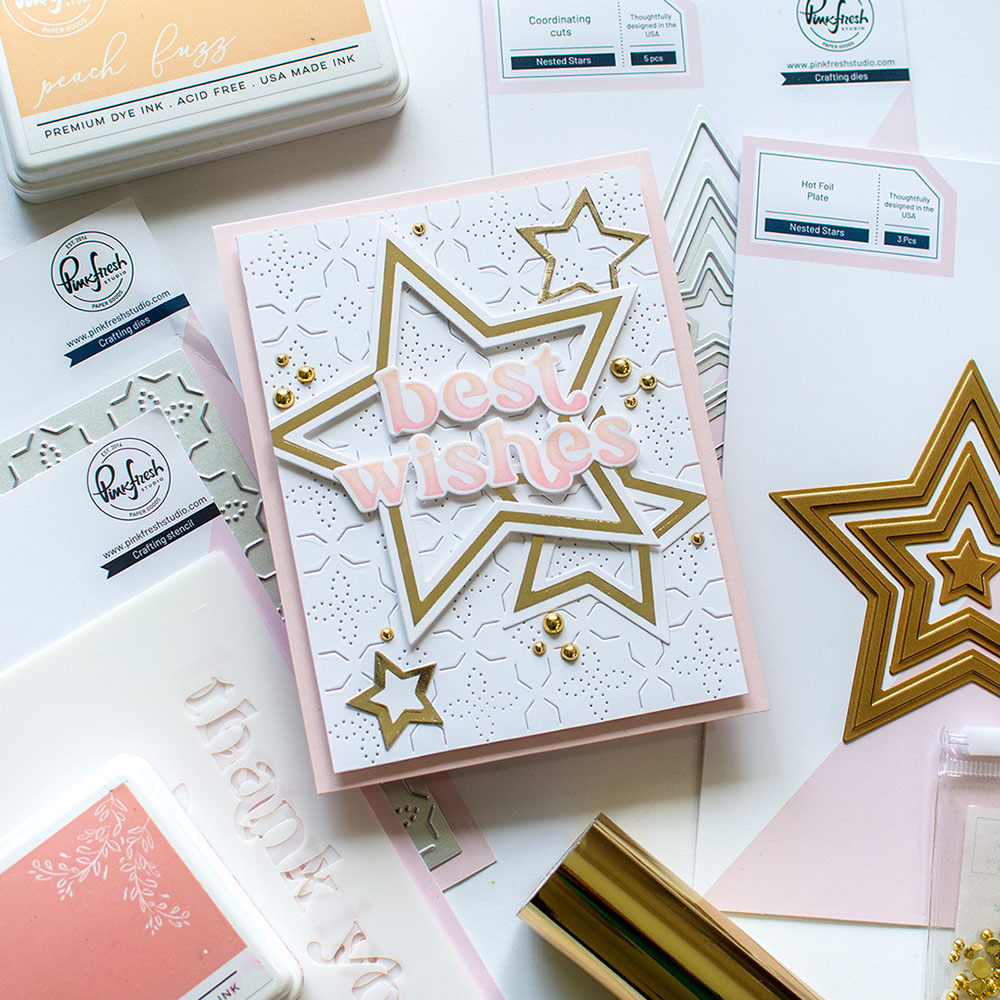Pinkfresh Studio - Dies - Floral Tiles Coverplate | Scrapbook.com