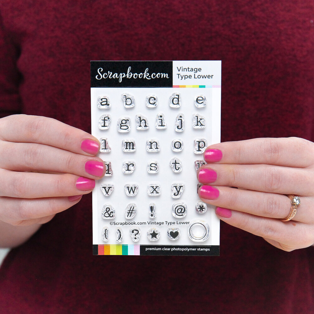 Photopolymer Stamp Sets - Vintage Type Uppercase & Lowercase Letters