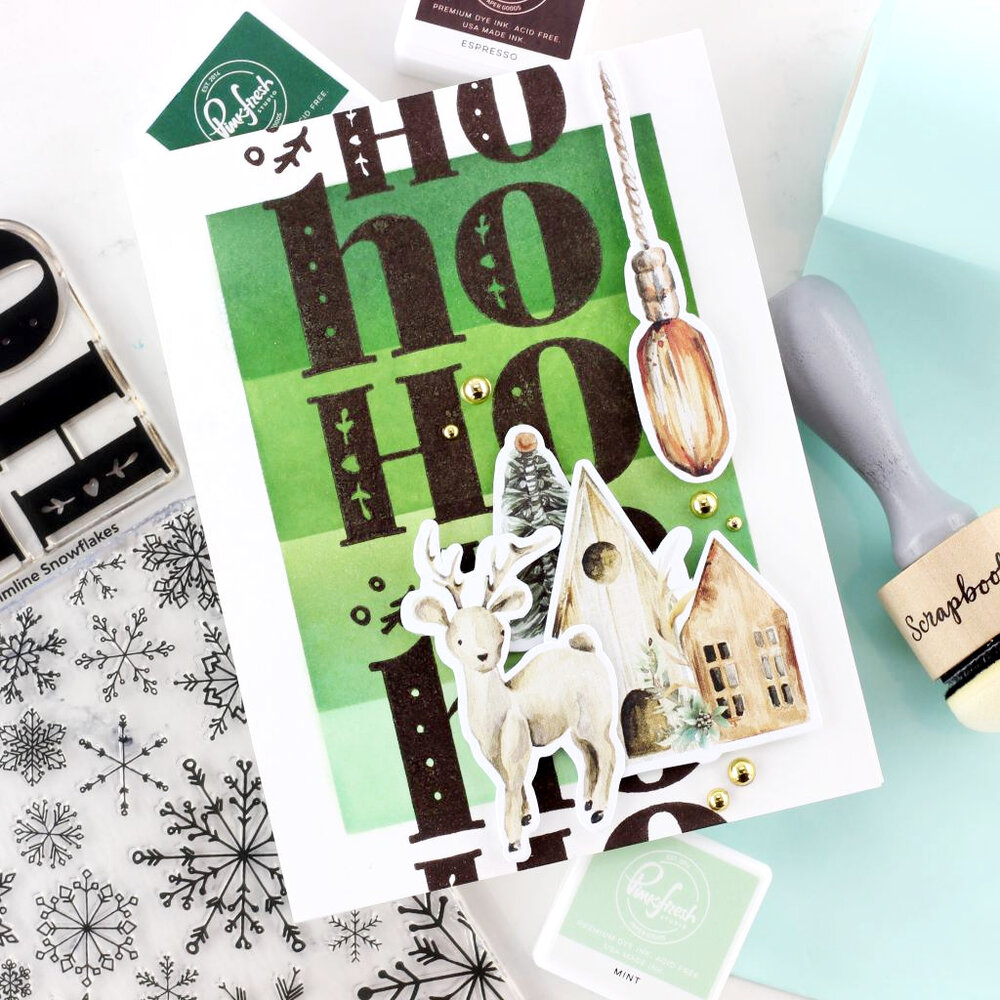 Scrapbook.com - Clear Photopolymer Stamp Set - Slimline Snowflake