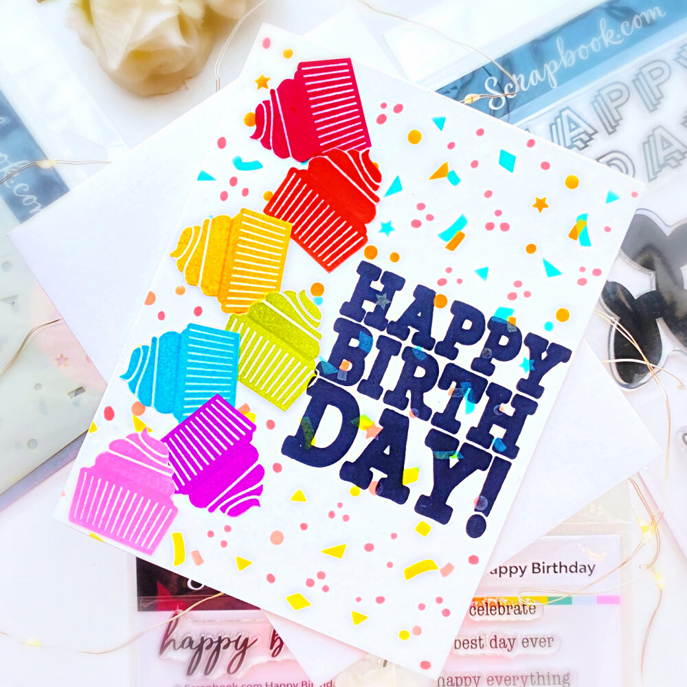 Scrapbook.com - Clear Photopolymer Stamp Set - Party Animal