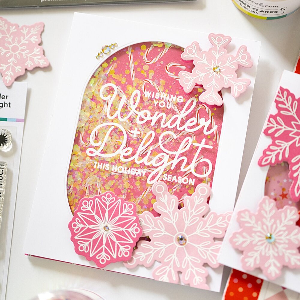 Clear Photopolymer Stamp Set - Wonder & Delight - Holiday Sentiments & Winter Embellishments ...