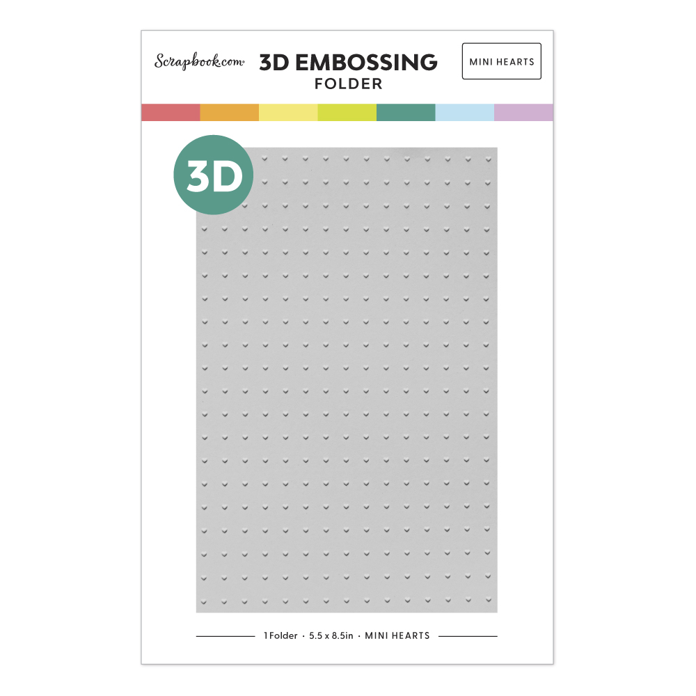 Mini Hearts Pattern - 3D Embossing Folder - Scrapbook.com