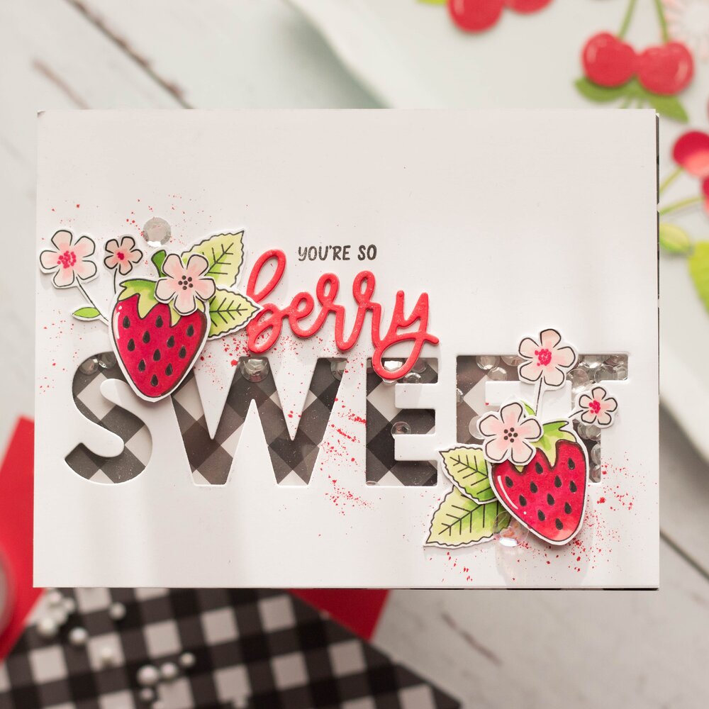 Scrapbook.com - Berry Sweet Bundle - Dies, Stamps, Paper