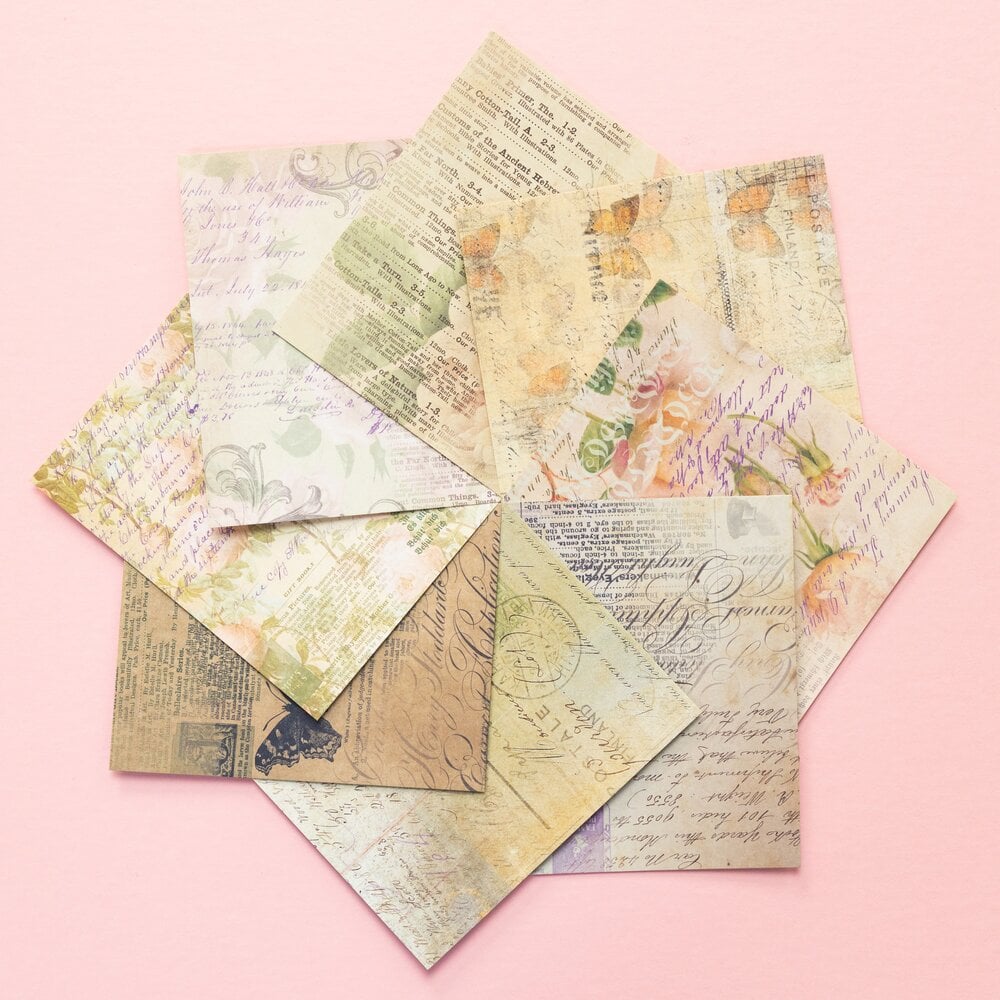 Vintage Double Sided Patterned Cardstock Pad Scrapbook.com