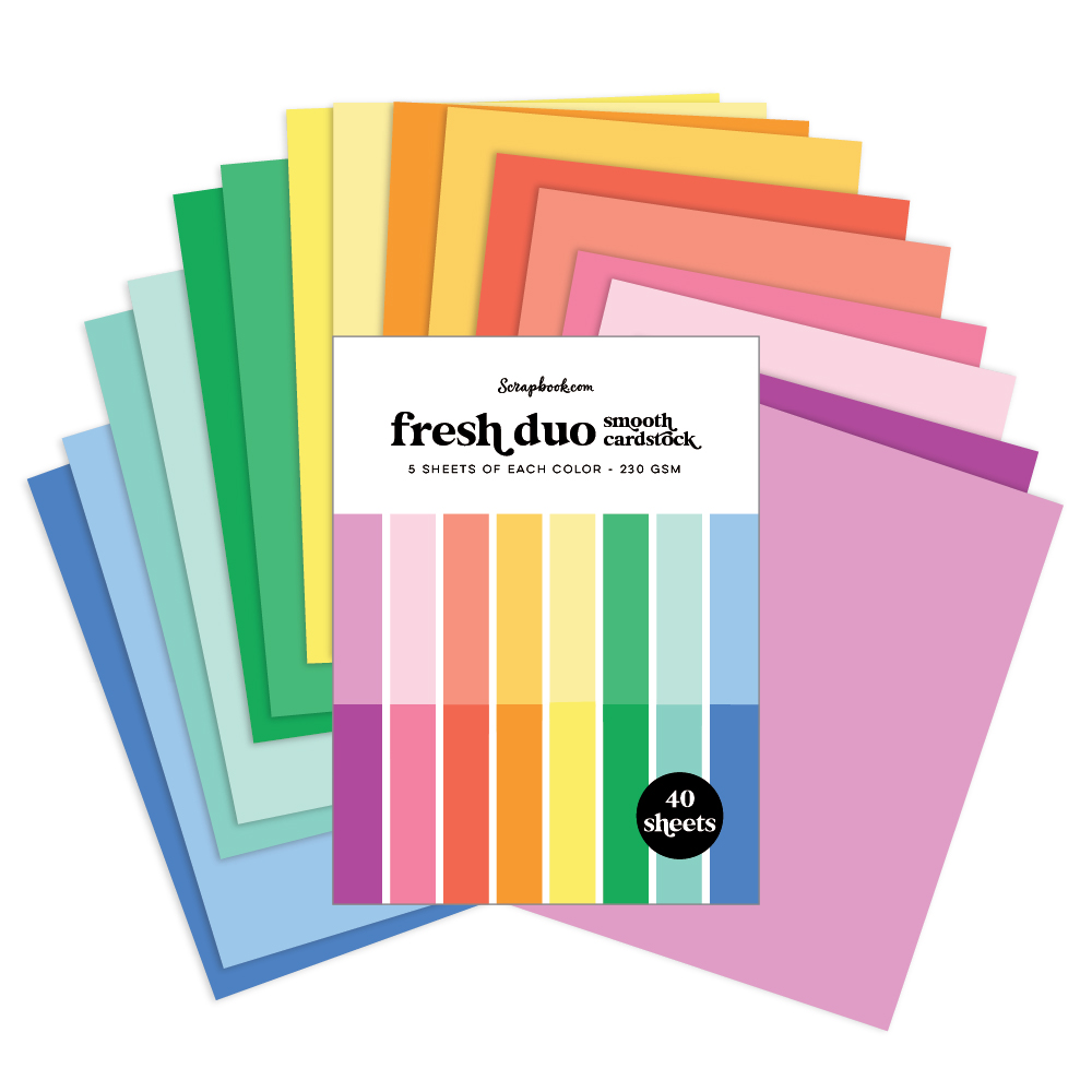 Fresh Duo- Smooth Cardstock Paper Pad - Double Sided - 6x8 - 40 Sheets ...
