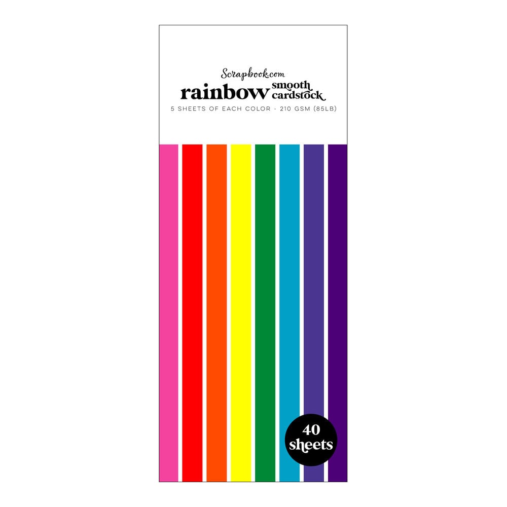Scrapbook.com - Rainbow - Smooth Cardstock Paper Pad - Double Sided - 3 ...