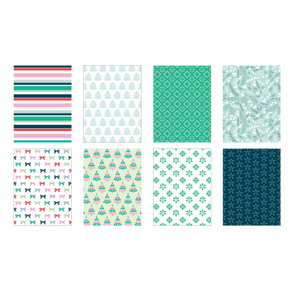 Peppermint - Patterned Cardstock Paper Pad - Double Sided - 6x8 - 40 ...