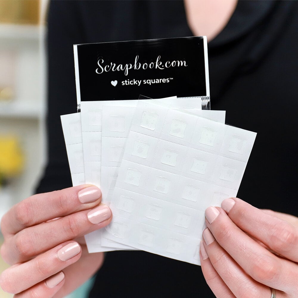 Scrapbook.com Sticky Squares - Large Clear Adhesive Squares - 100 Pack