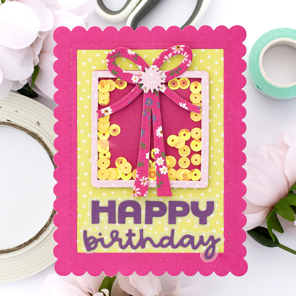 Decorative Die Set - Nested Stitched Scallop Frame - Scrapbook.com