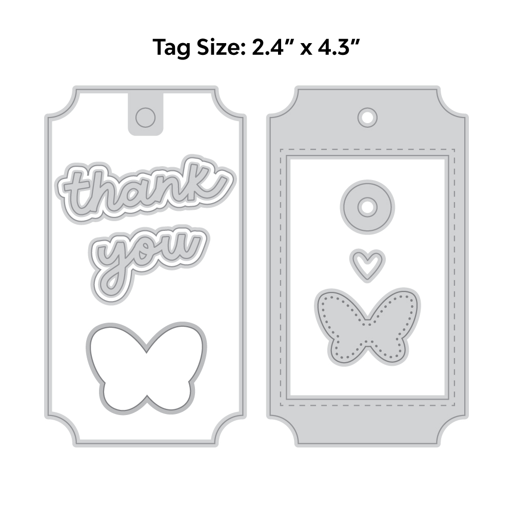Decorative Die Set - Build and Layer - Shaker Tag - Thank You ...