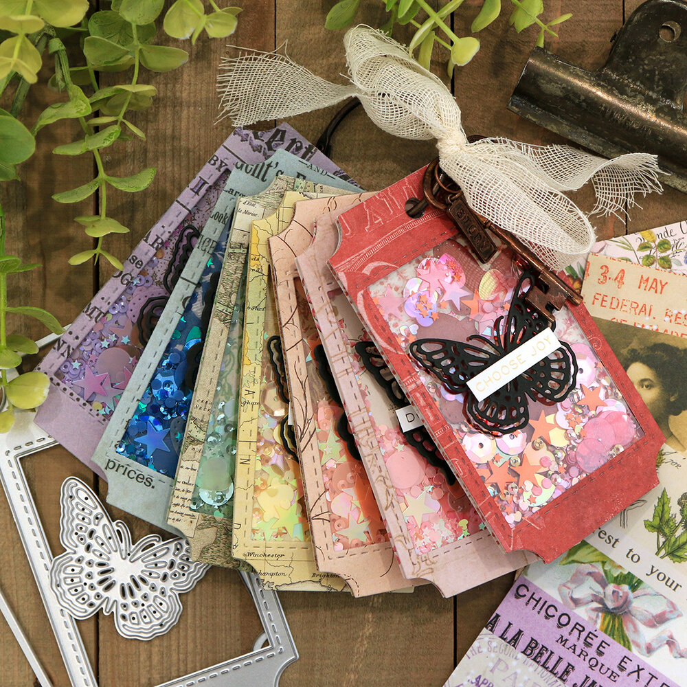 Decorative Die Set - Build and Layer - Shaker Tag - Thank You ...