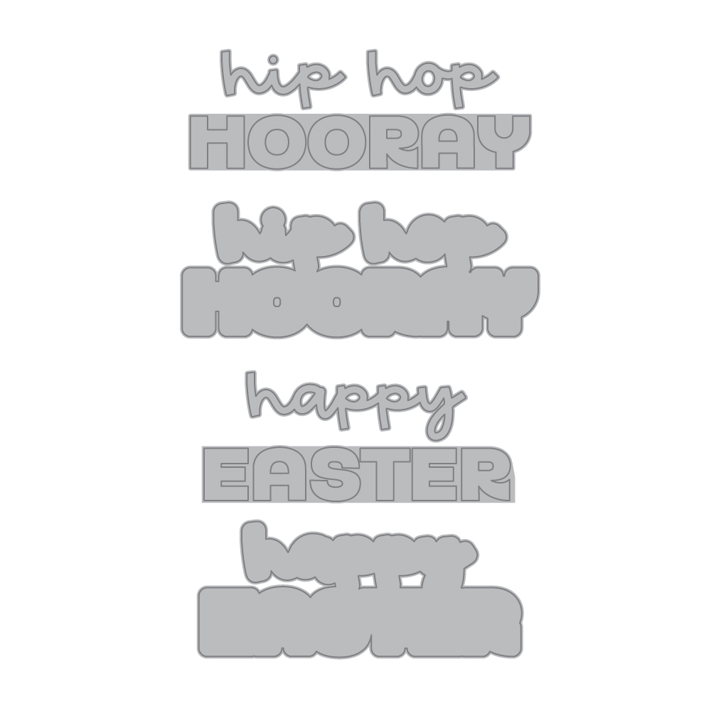Decorative Die Set - Market Bloom - Hip Hop Hooray, Easter - Sentiments ...