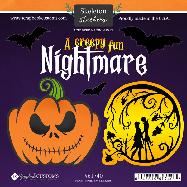 Creepy Nightmare 6" x 6" Cardstock Stickers from Scrapbook Customs - 6 ...