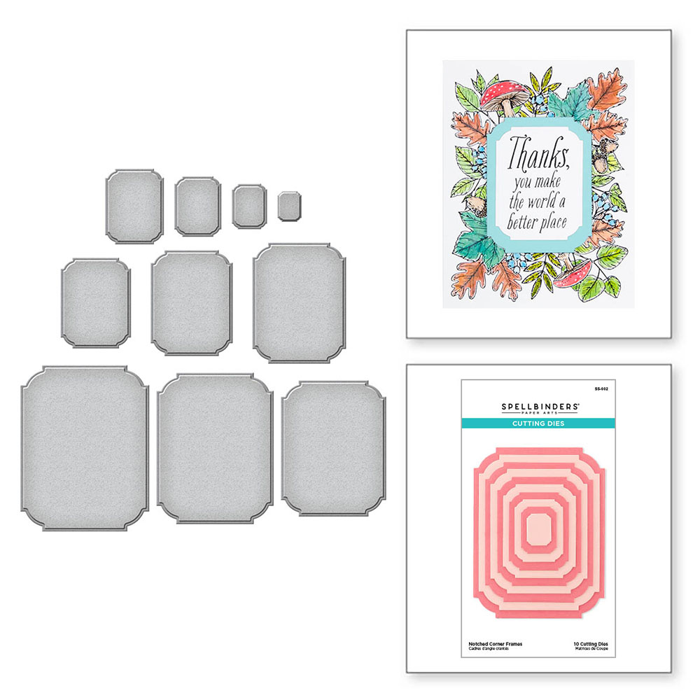 Spellbinders - BetterPress Collection - Etched Dies - Notched Corner Frames