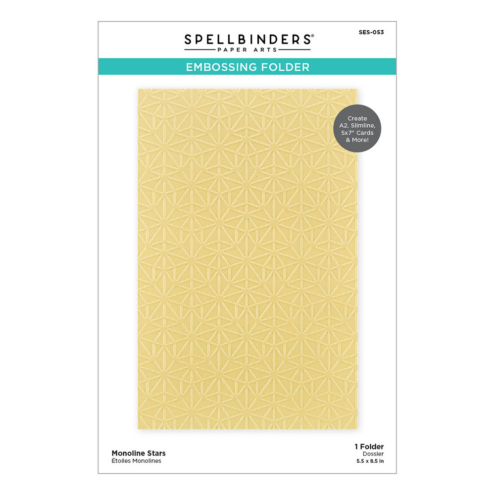 Spellbinders - Embossing Folder - Monoline Stars | Scrapbook.com
