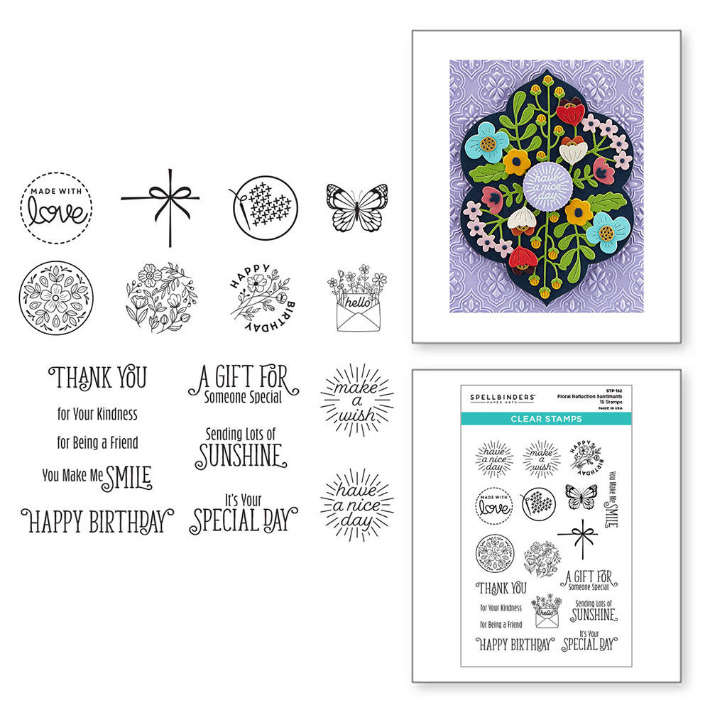 Spellbinders - Floral Reflection Collection - Clear Photopolymer Stamps ...