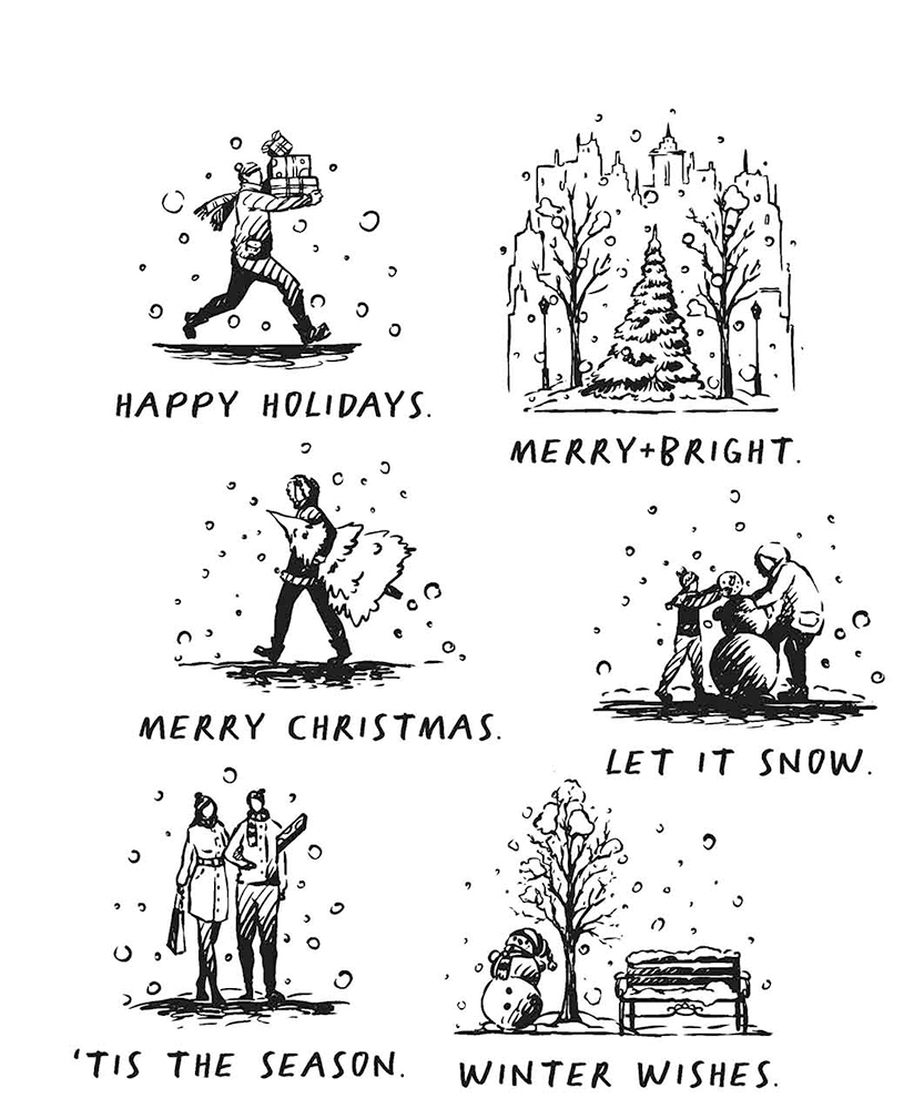 Stampers Anonymous - Tim Holtz - Christmas - Cling Mounted Rubber Stamp ...