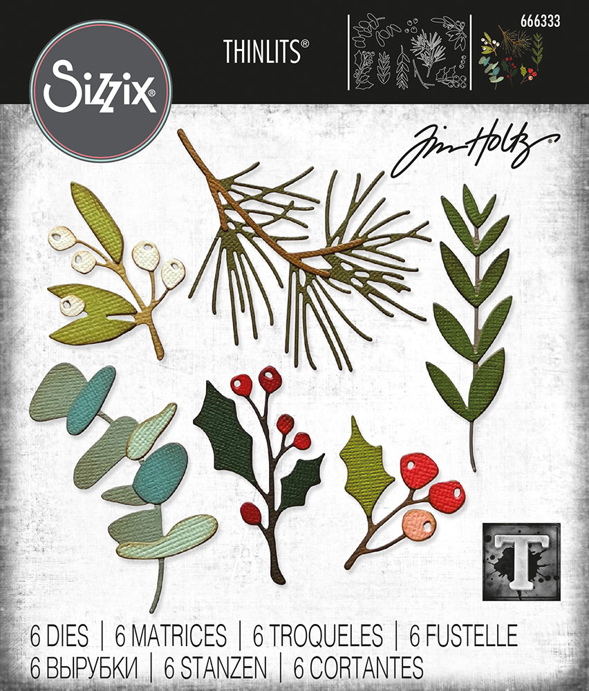 Sizzix - Tim Holtz - Christmas - Thinlits Dies - Festive Gatherings